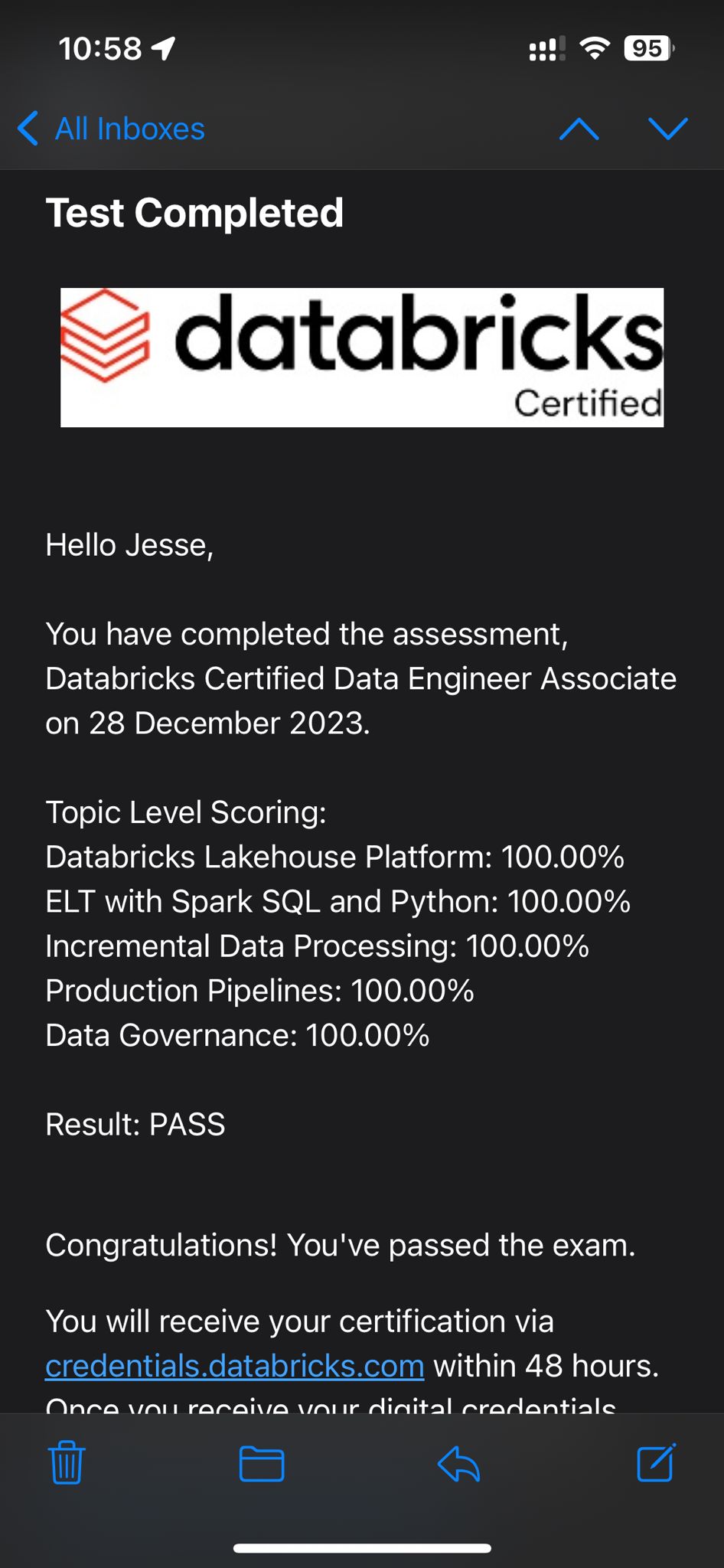 Databricks Certified Data Engineer Associate • Jesse van der Spek • Databricks Badges