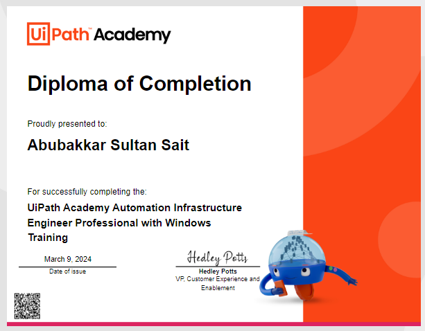 UiPath Academy Automation Infrastructure Engineer Professional with Windows Training • Abubakkar ...