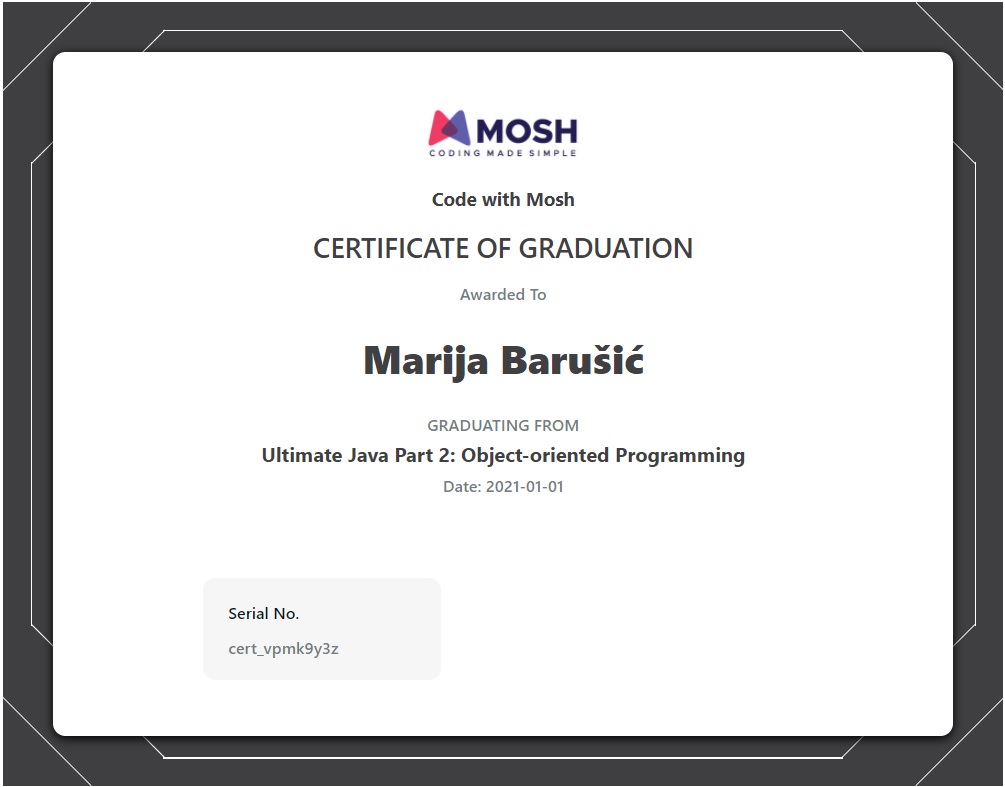 Ultimate Java Part 2: Object-oriented Programming • Marija Barušić • Code With Mosh