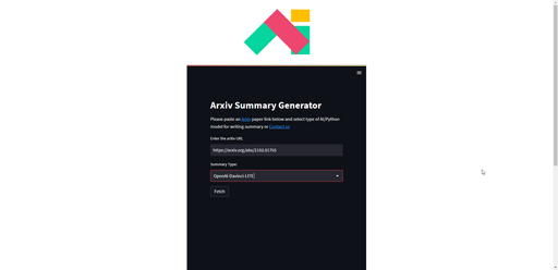 Arxiv Summary Generator | tools | AI-Powered