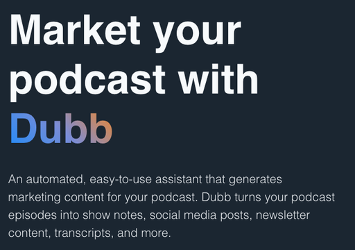 Dubb | tools | AI-Powered