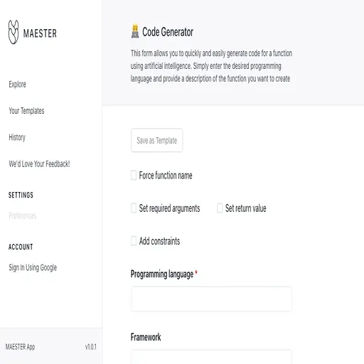 Maester code creator | tools | AI-Powered