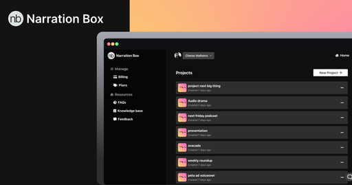 Narration Box | tools | AI-Powered