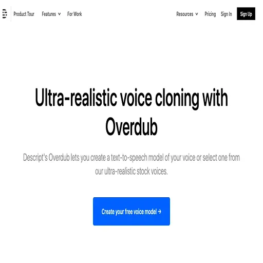 Overdub | tools | AI-Powered