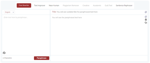 Paraphrasing Tool | tools | AI-Powered
