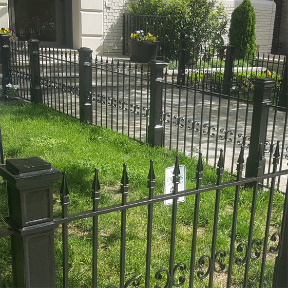 AIDI004 - Wrought Iron Fence using Lawler Victorian Post