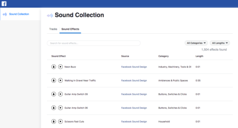 Facebook Sound Effects