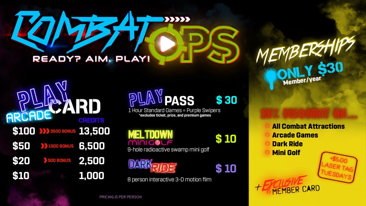 Combat Ops | Hours & Pricing