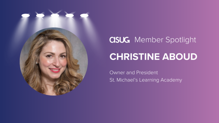 ASUG Member Spotlight: Christine Aboud of St. Michael's Learning ...