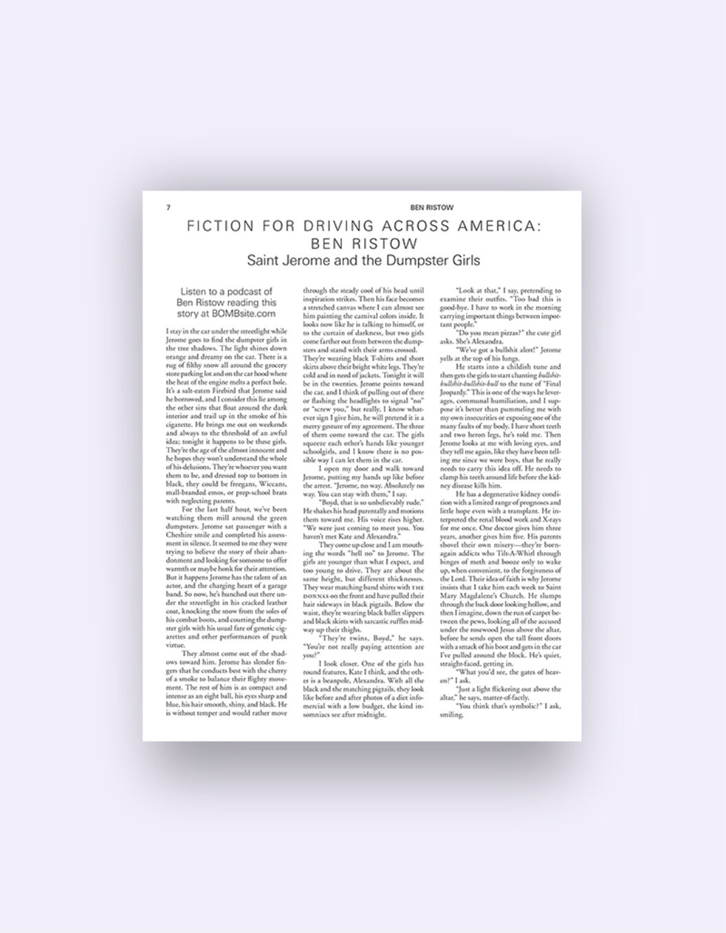 BOMB Magazine | BOMB 114, Winter 2011