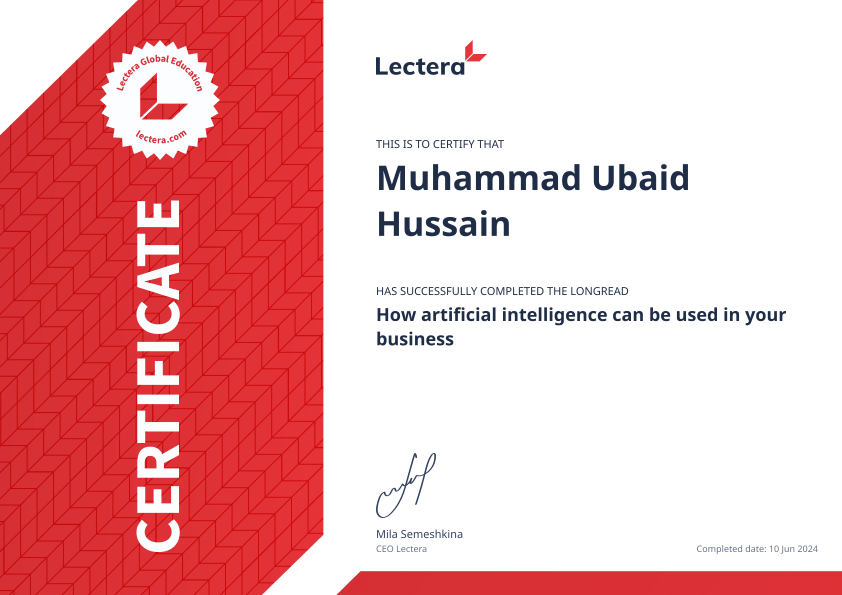 Muhammad Ubaid Hussain - I Don’t Just Build Apps I Craft AI-Powered Beasts That Think, Secure ...