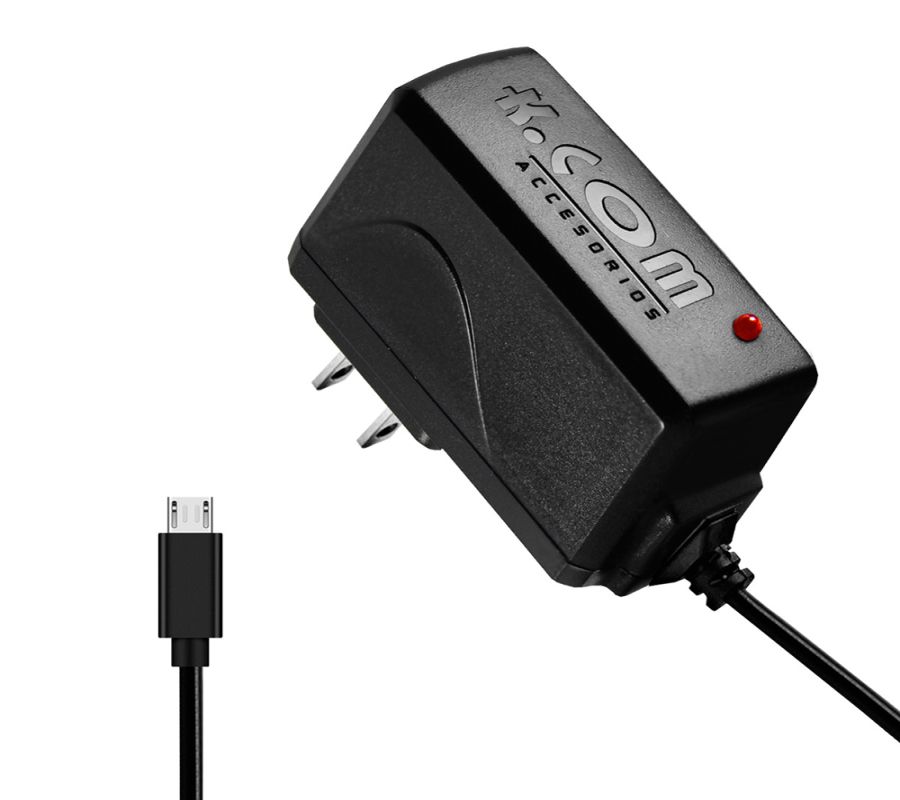 Cargador Micro USB KCOM V8, 1A Negro - Baaxtec