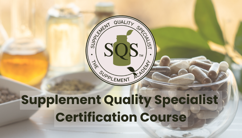 SQS Certification Course | Supplement Academy