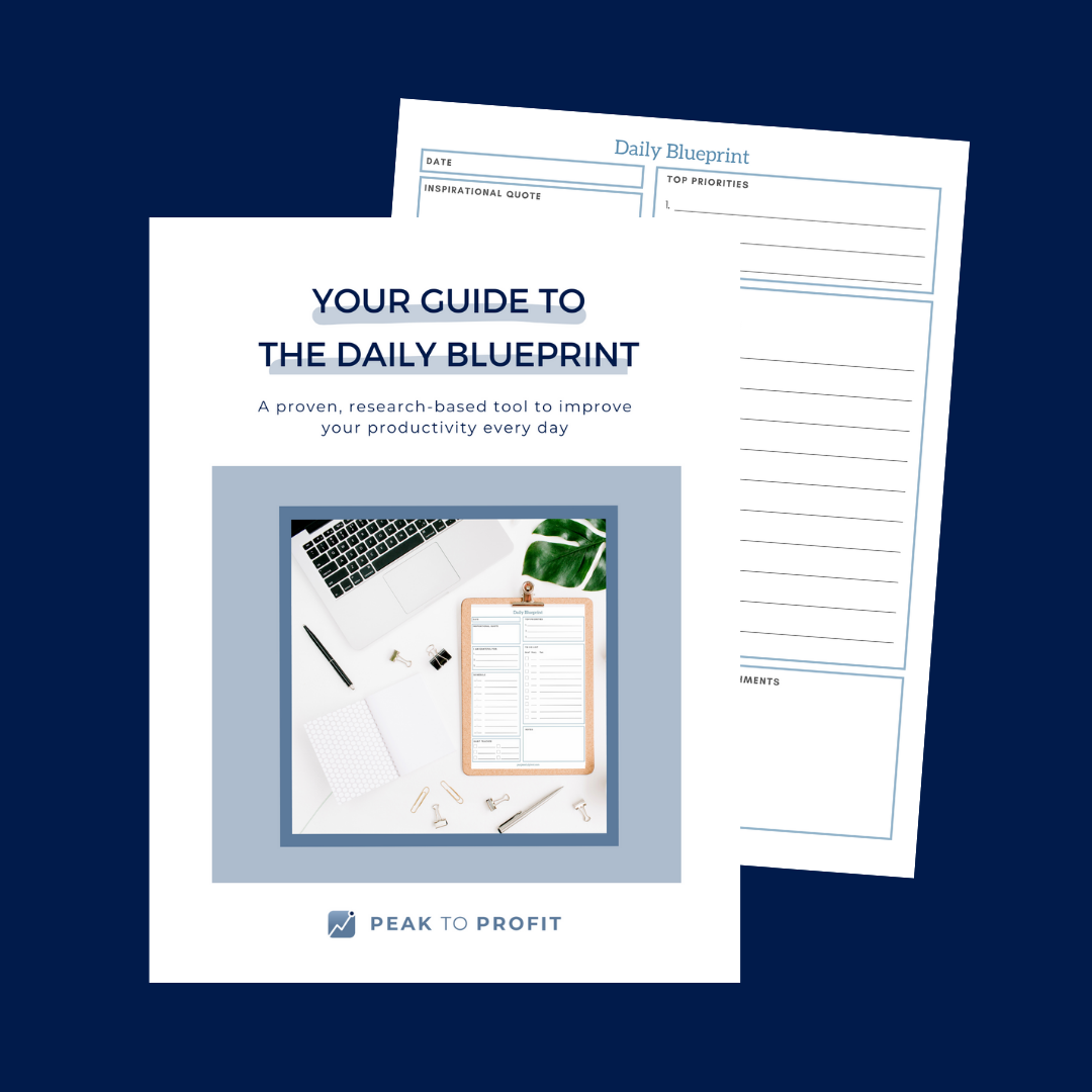 Increase Your Productivity with the Daily Blueprint!