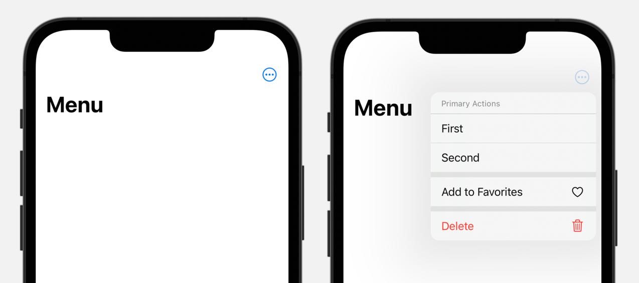 SwiftUI Menu and Context Menu: Buttons with Dropdown Lists