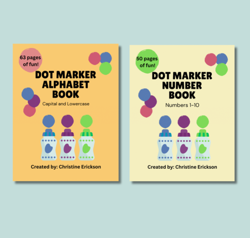 Dot Marker Alphabet and Number Book Bundle: Digital Print File