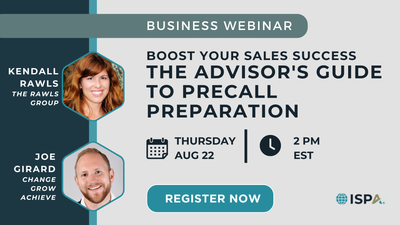 Boost Your Sales Success: The Advisor's Guide to Precall Preparation