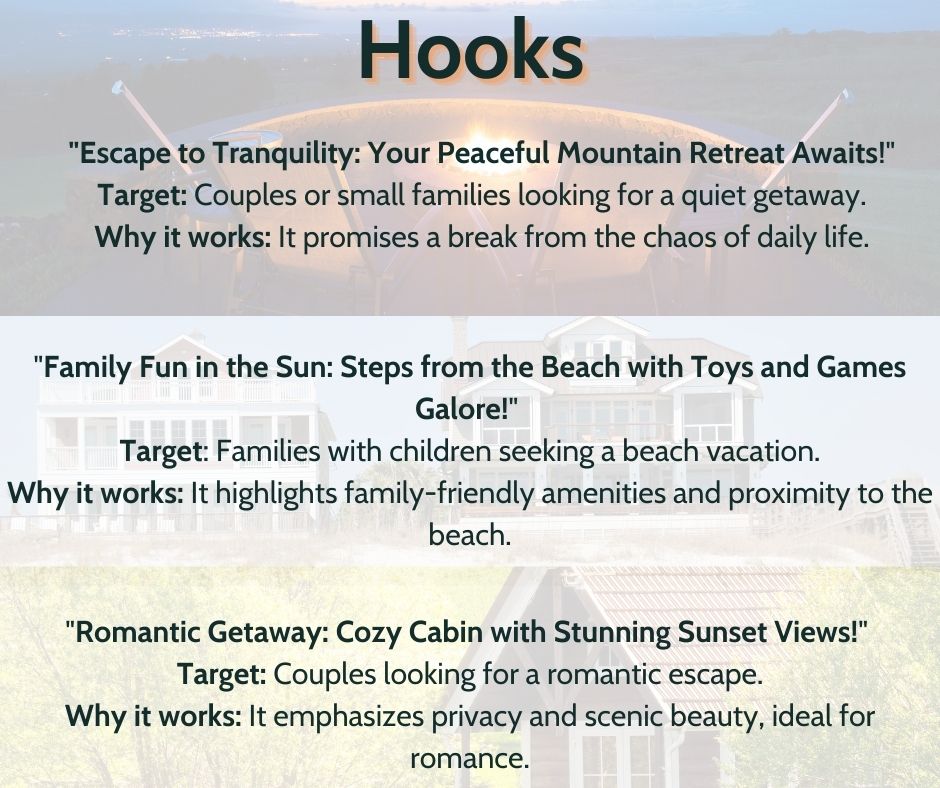 Hooks for Your Short-Term Rental Listing