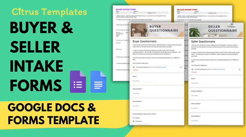 Buyer and Seller Intake Forms