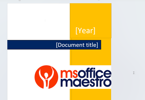 Microsoft Word - How to create a cover page for your documents