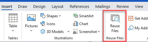 Microsoft Word - How to reuse files