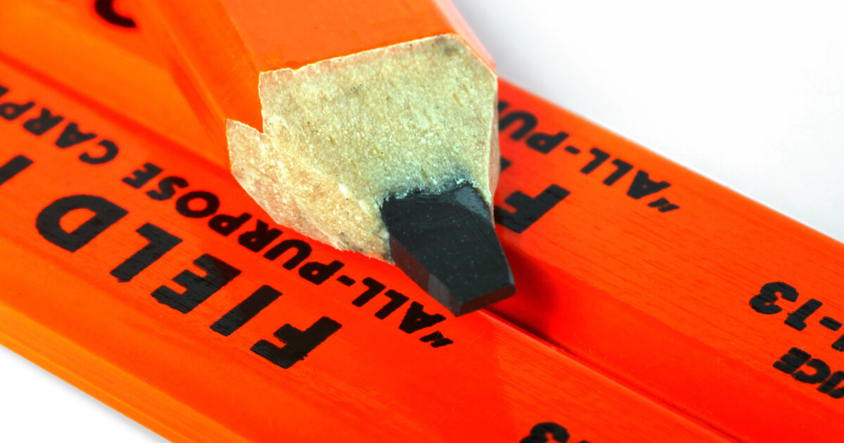 triangle carpenter pencil