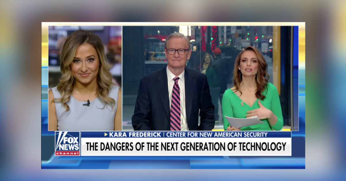 Kara Frederick on Fox & Friends: What happens when next generation tech ...