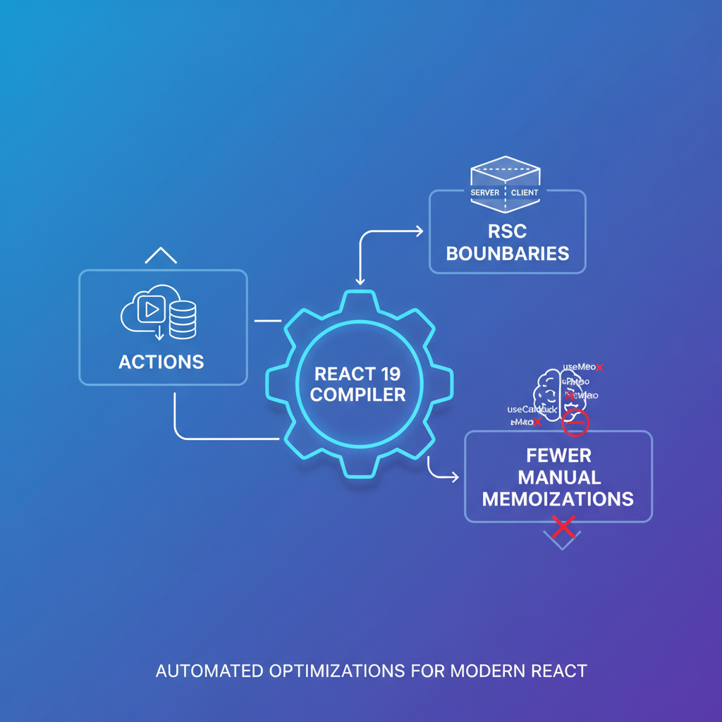 React 19 Compiler (2025): Actions, RSC, and the end of useMemo?