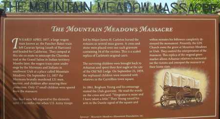 *MOUNTAIN MEADOWS MASSACRE, MONUMENT TO THE - Carroll County, Arkansas ...