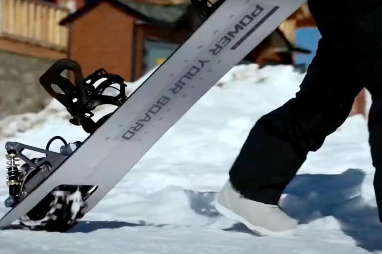 Meet the Electric-Powered Snowboard We're Still Not Sure We Need