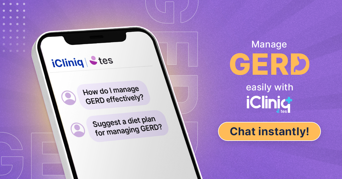 iCliniq Tes AI - Your Personalized GERD Support Assistant