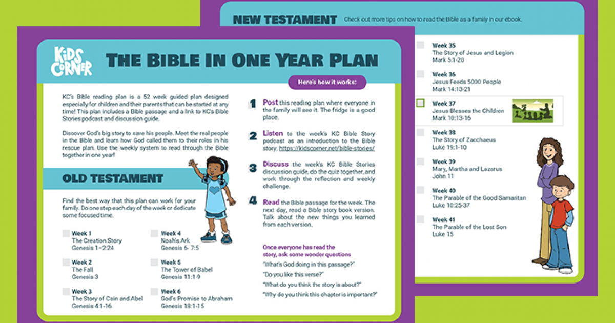 The Bible in One Year Plan | Kids Corner