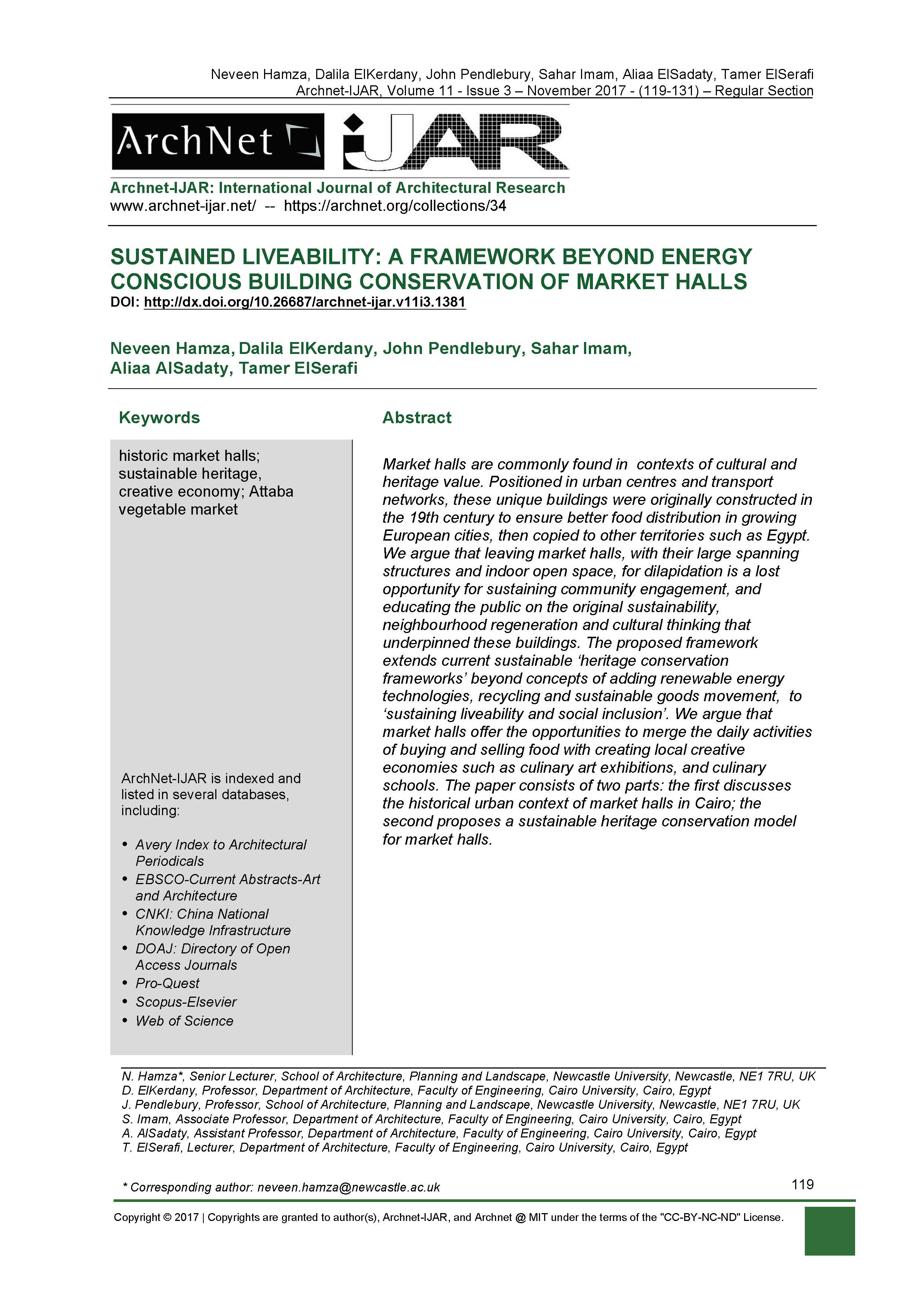 Sustained Liveability: A Framework Beyond Energy Conscious Building ...