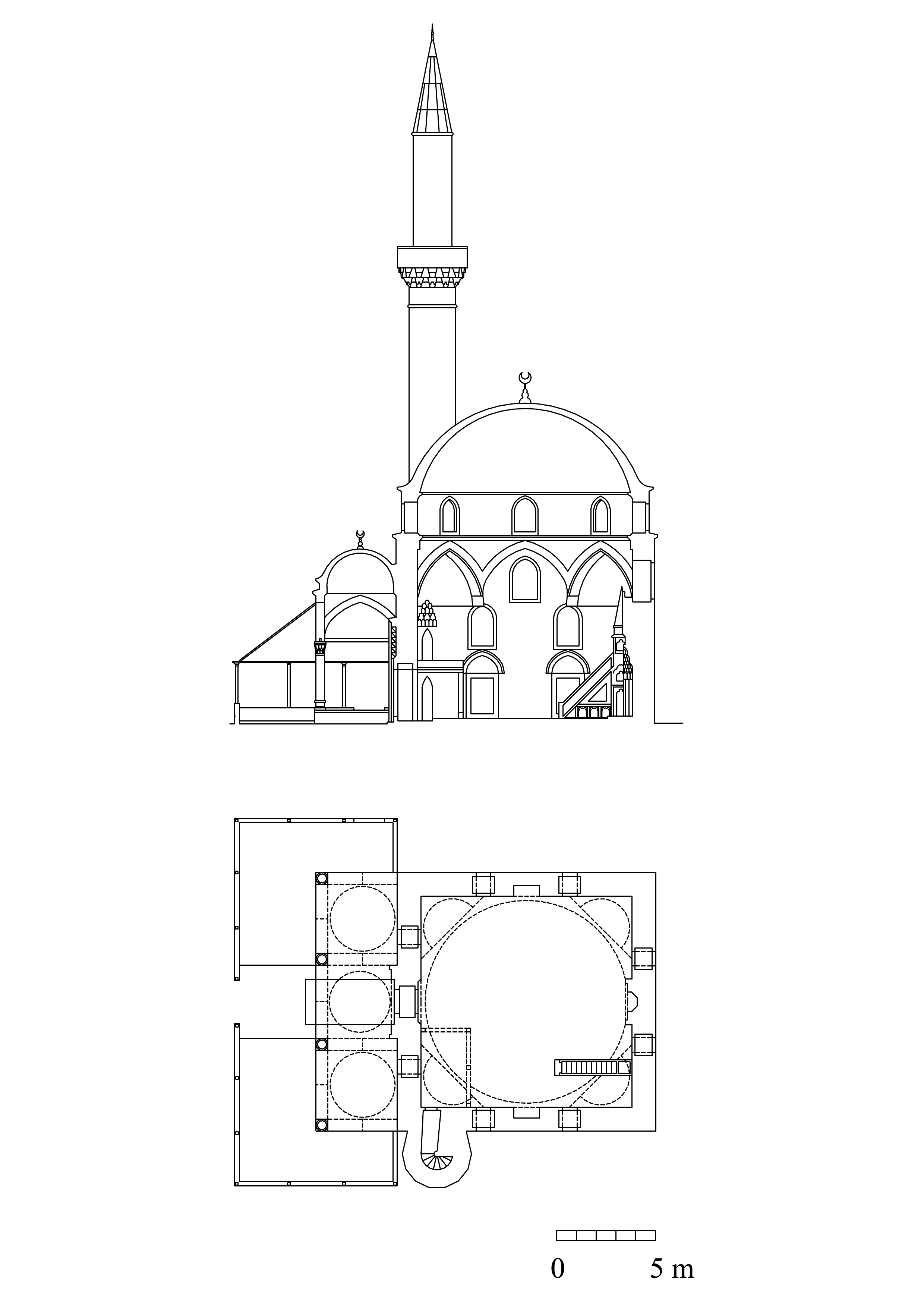 Floor plan of Karadjoz Beg Mosque | Archnet