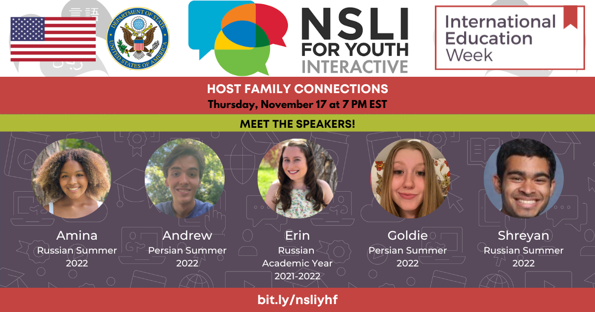 NSLI-Y Interactive Virtual Event - Host Family Connections on the NSLI ...