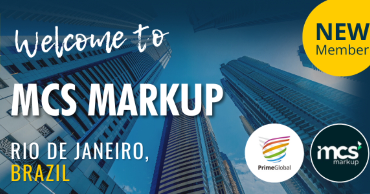 PrimeGlobal | PrimeGlobal Welcomes New Member MCS Markup