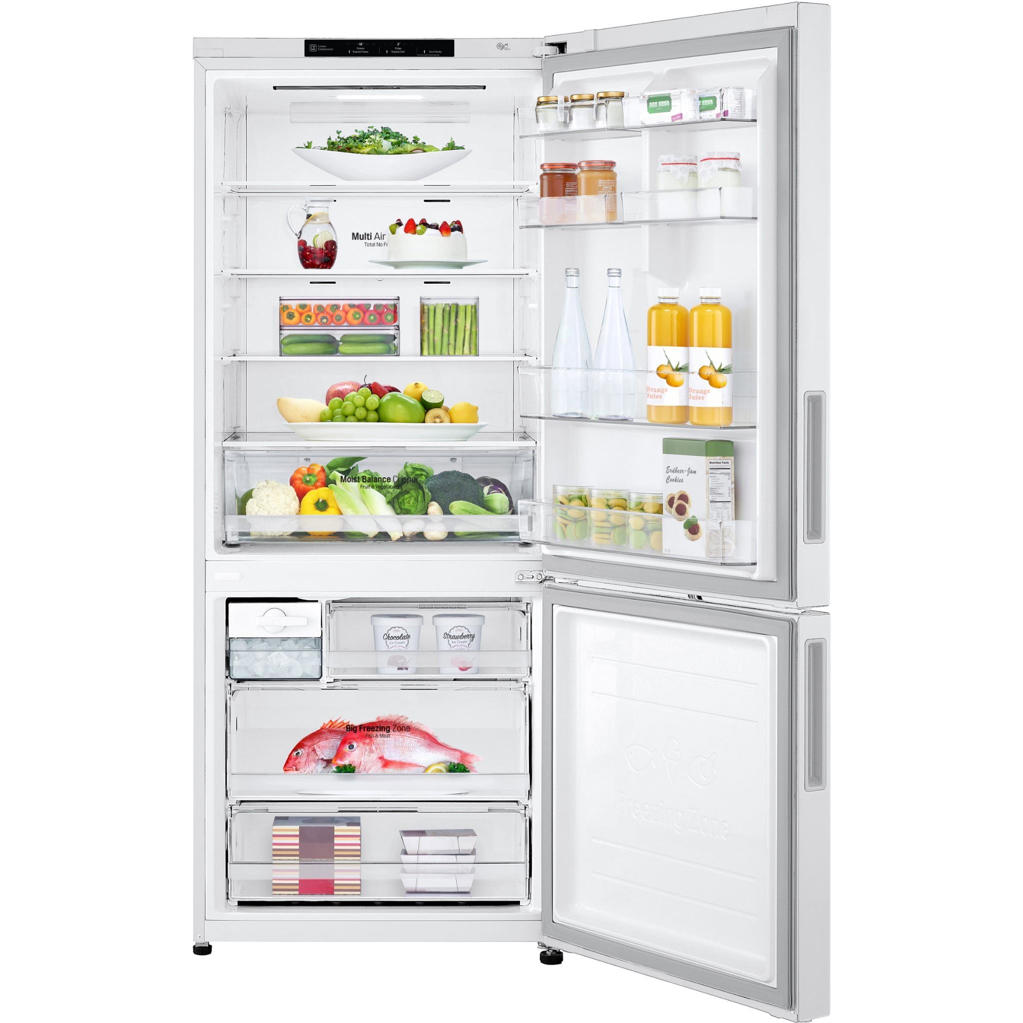 LG GB 455WL 420L Bottom Mount Fridge White JB Hi Fi