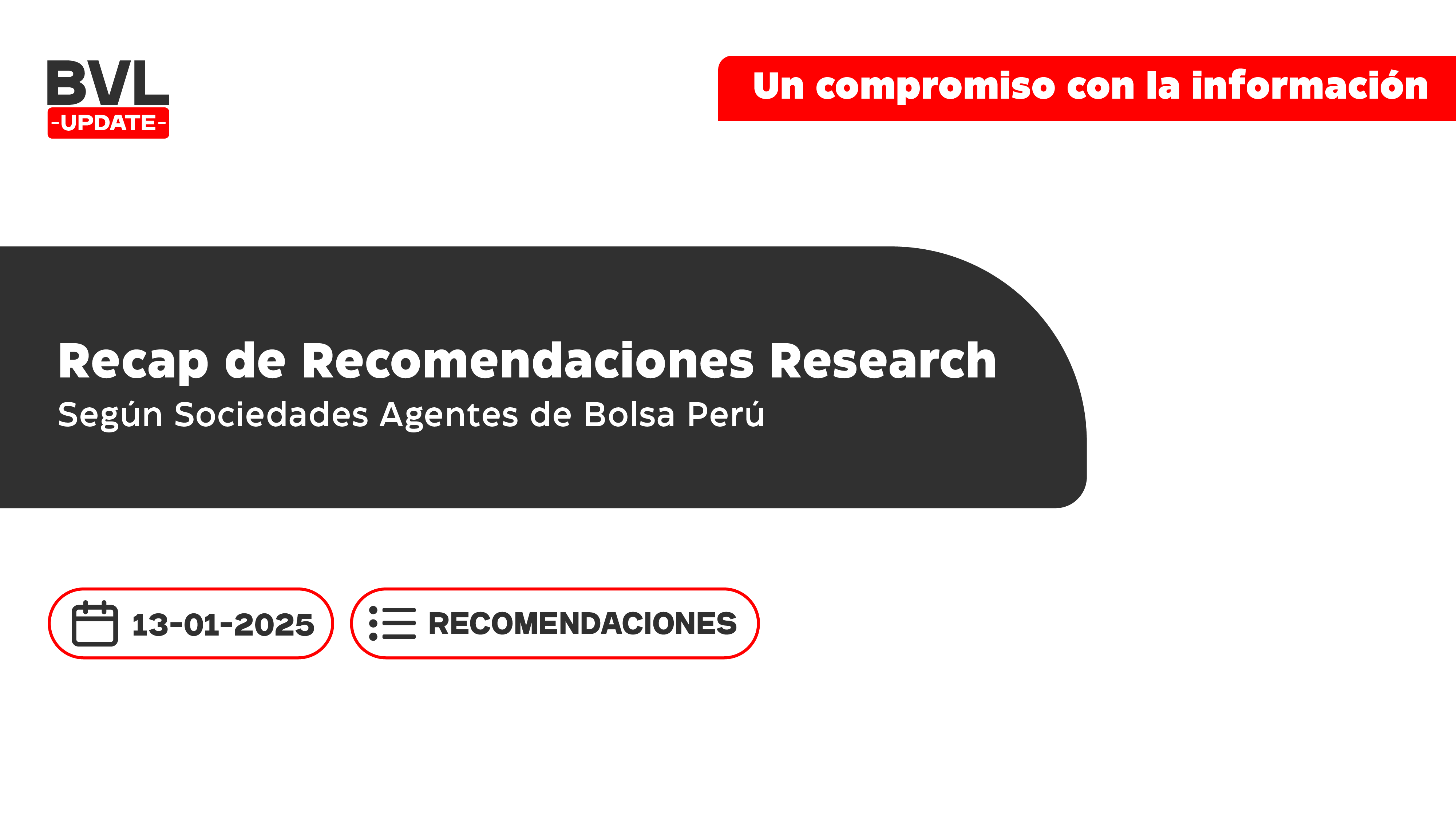 Recap de Recomendaciones Research - Bolsa de Valores de Lima - BVL