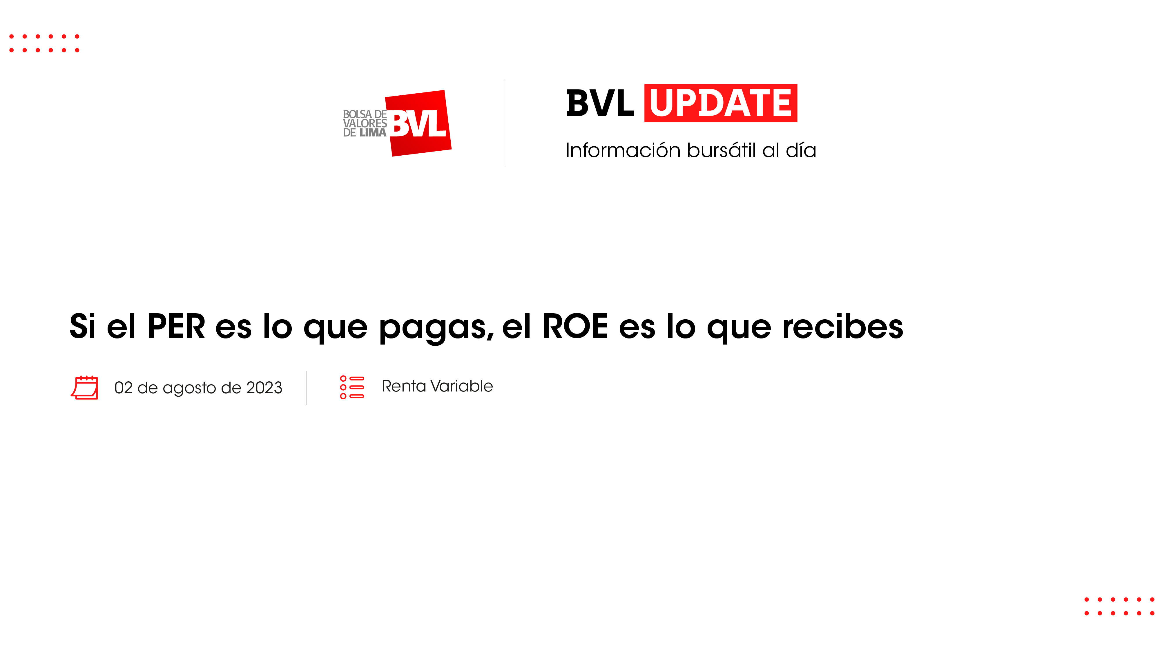Si el PER es lo que pagas, el ROE es lo que recibes - Bolsa de Valores ...
