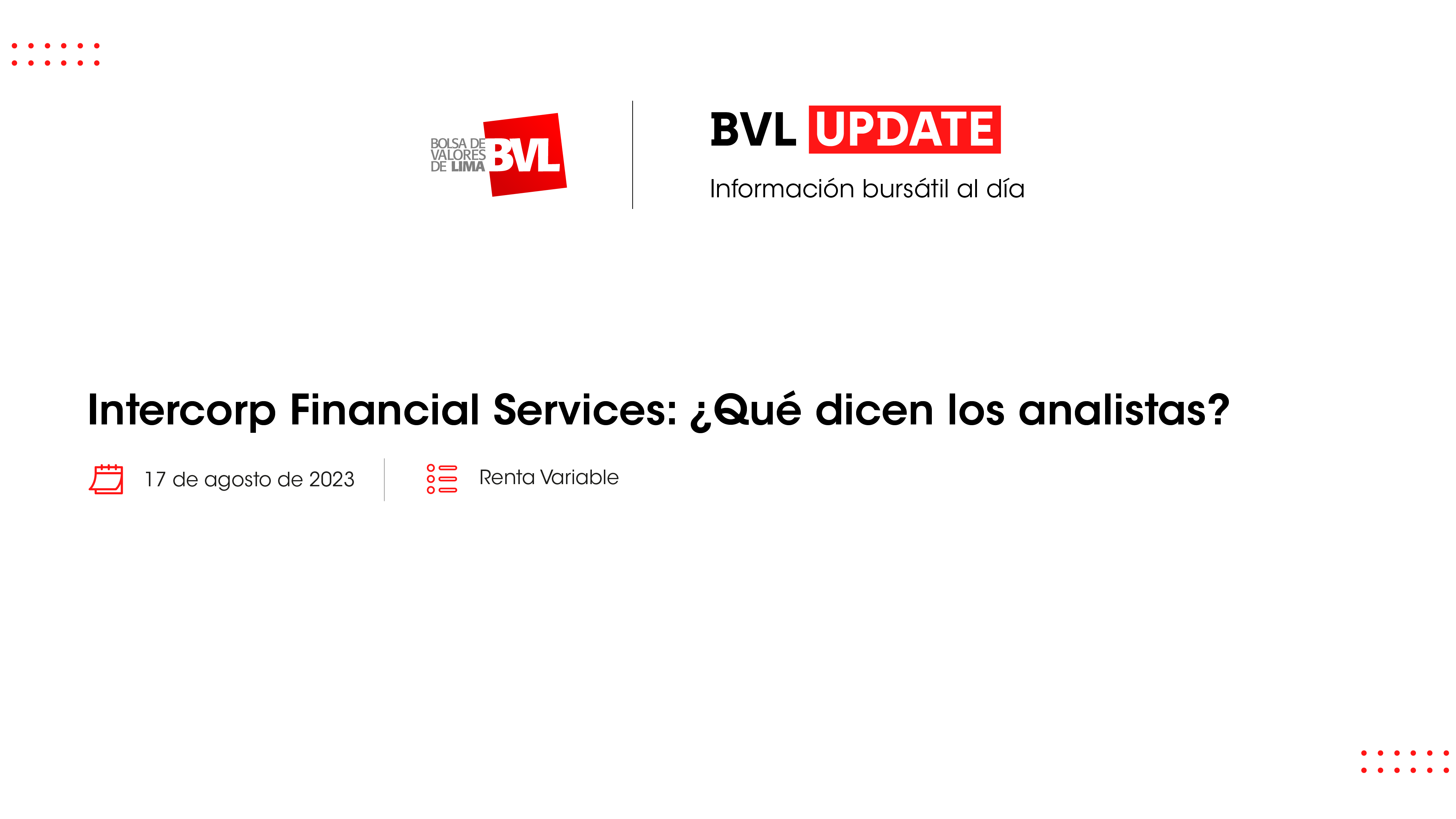 Intercorp Financial Services: ¿Qué dicen los analistas? - Bolsa de Valores de Lima - BVL