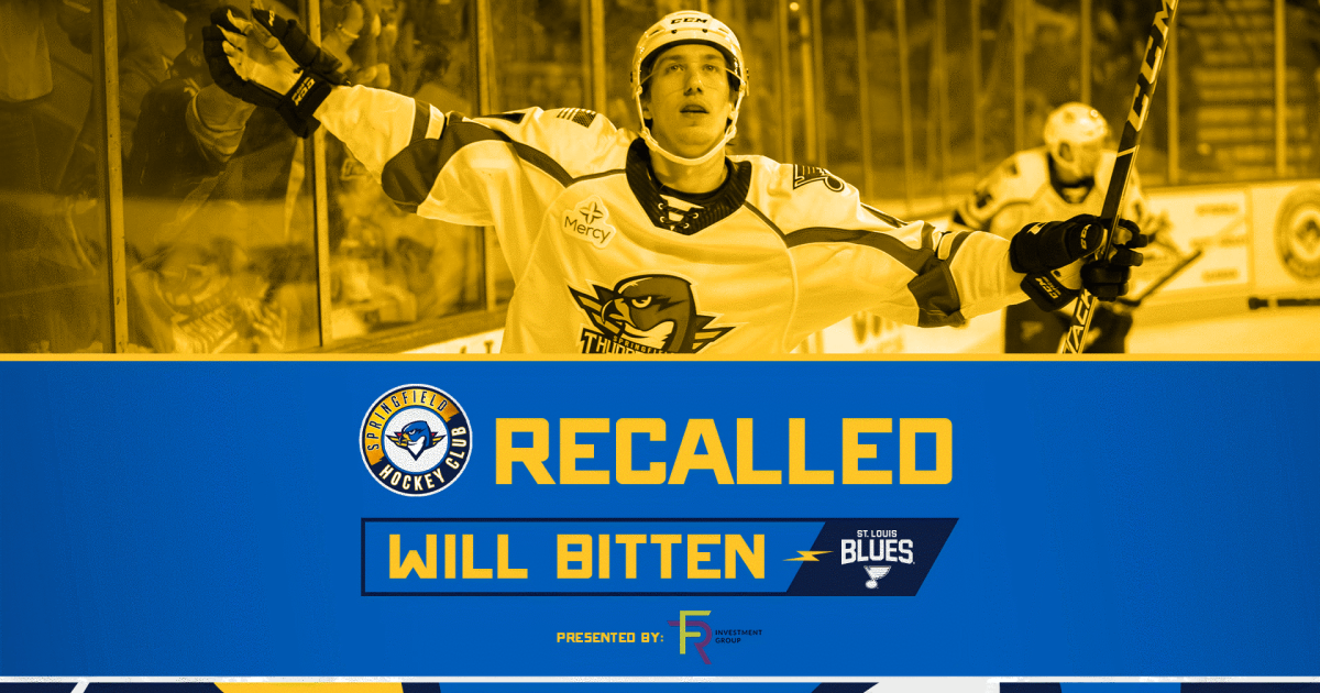 Springfield Thunderbirds | Blues Recall F Will Bitten