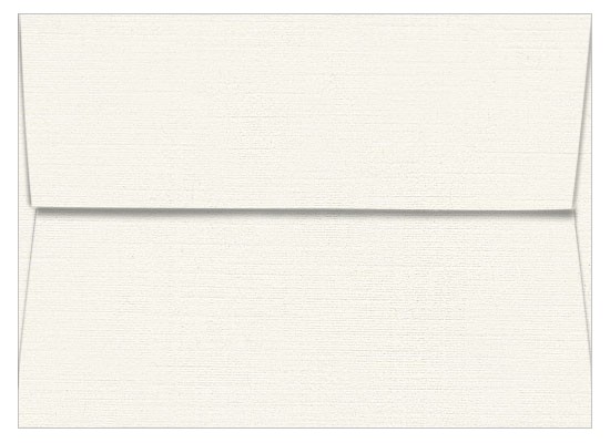 Natural White Envelopes - A7 Classic Linen 5 1/4 x 7 1/4 Straight Flap 80T