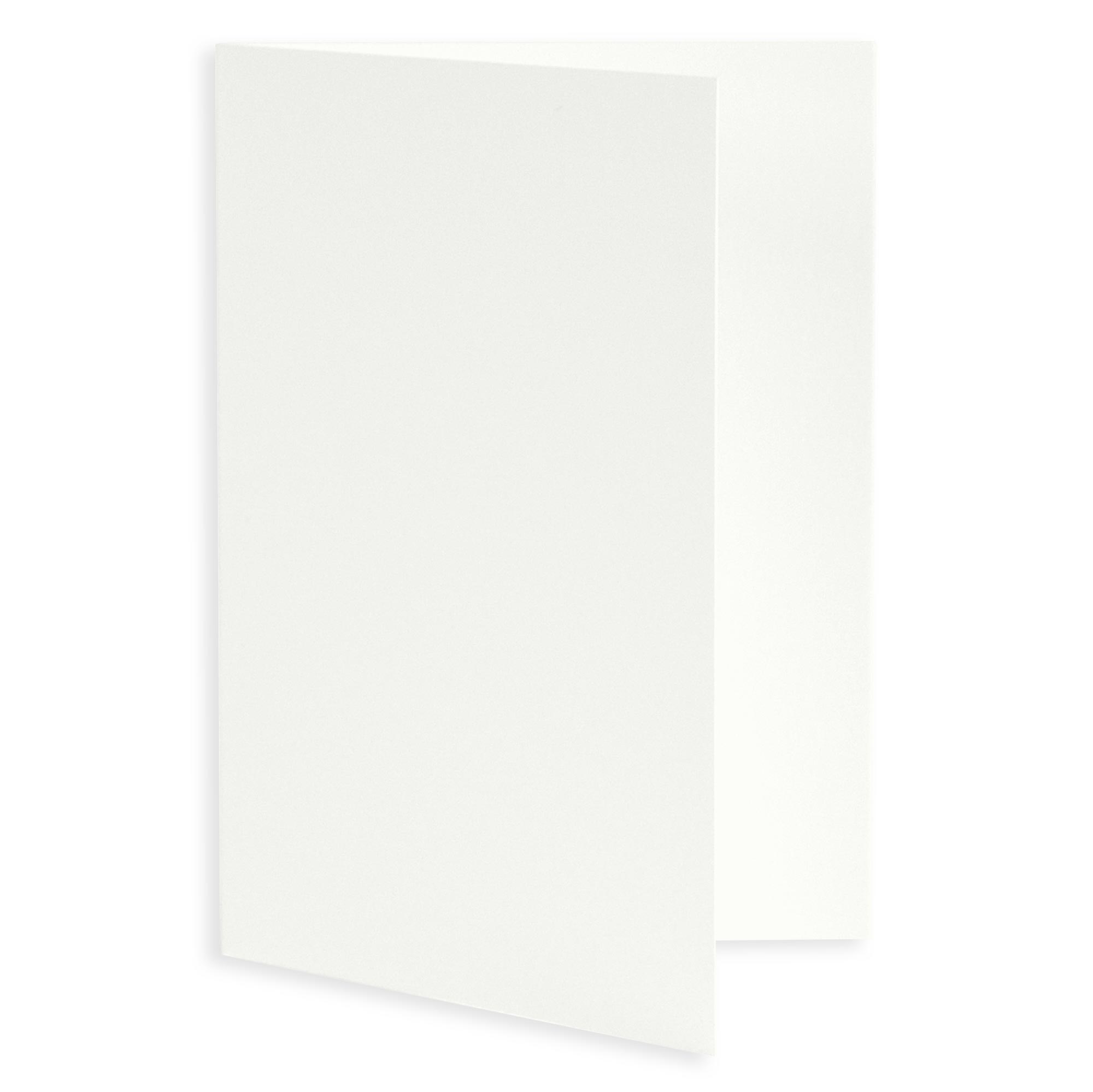 Natural White Folded Card - A2 LCI Linen 4 1/4 x 5 1/2 100C