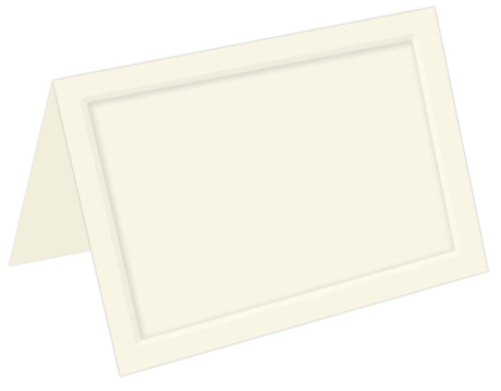 Panel Cards with Embossed Border | White & Cream | LCI Paper