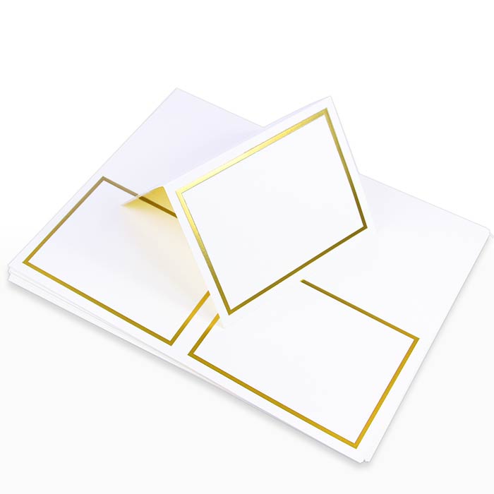 LCI White Gold 2up Printable Card - A9 (5 1/2 x 8 1/2) Foil Border ...