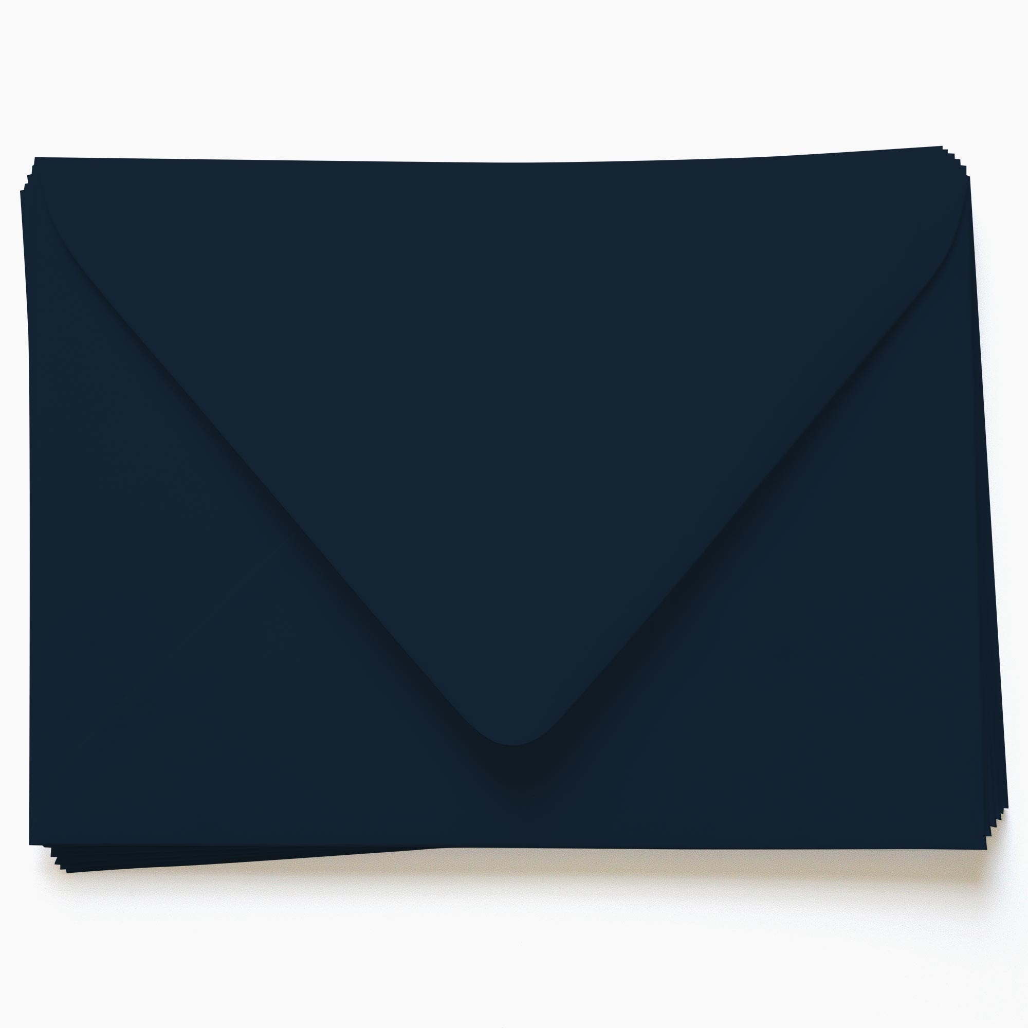 Dark Navy Blue A7, 5x7 Envelopes | Blank or Printed in White