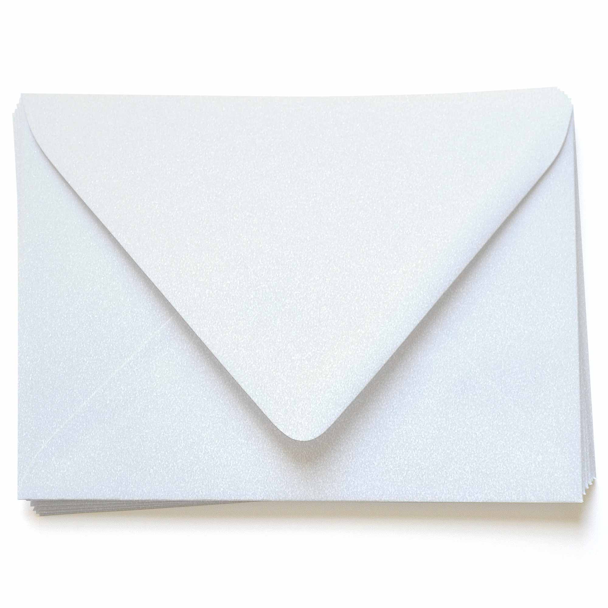 Crystal White Envelopes - A7 Stardream Metallic 5 1/4 x 7 1/4 Euro Flap 81T