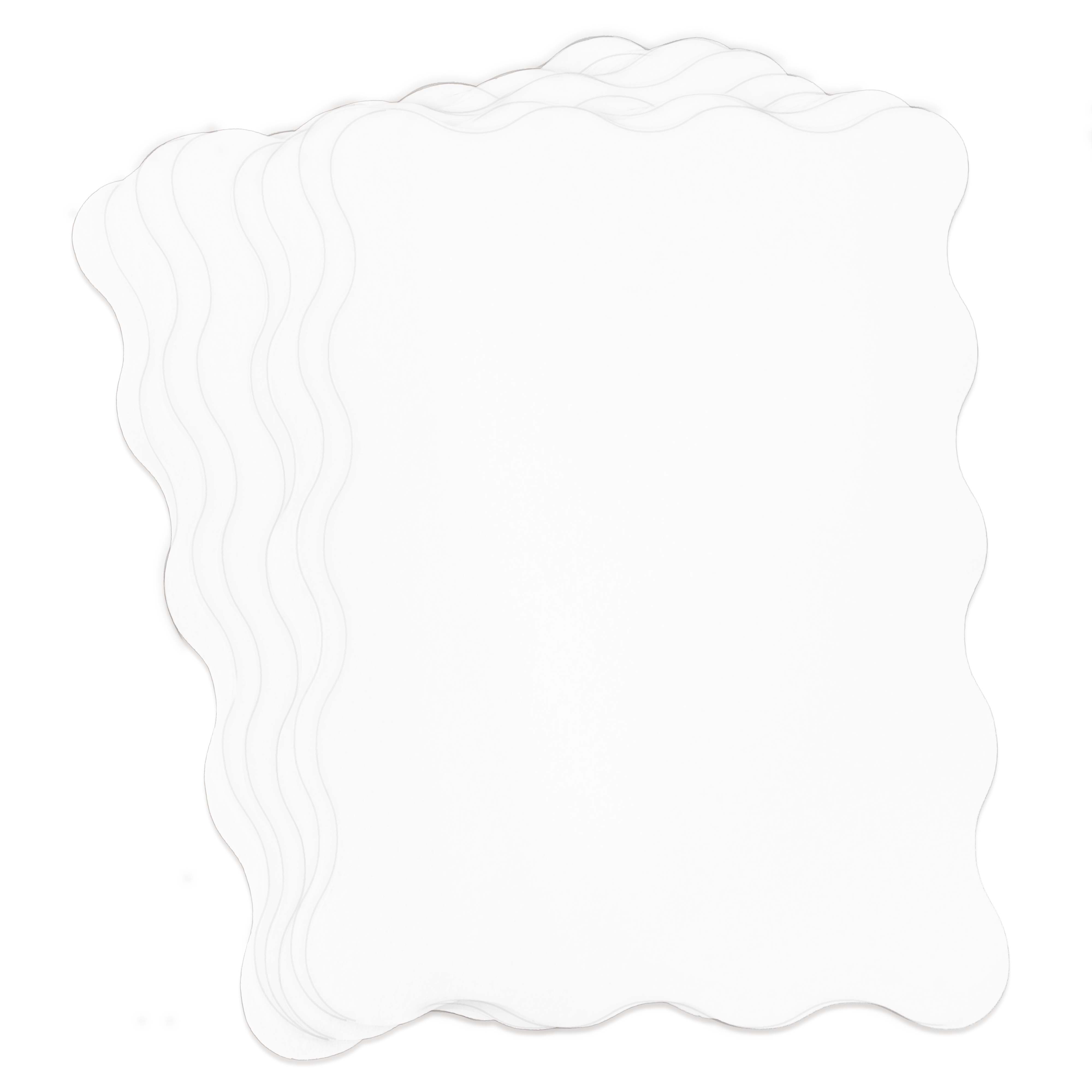 Fluorescent White Wavy Edge Invitation Card - A2 Gmund Colors Matt 4 1/ ...