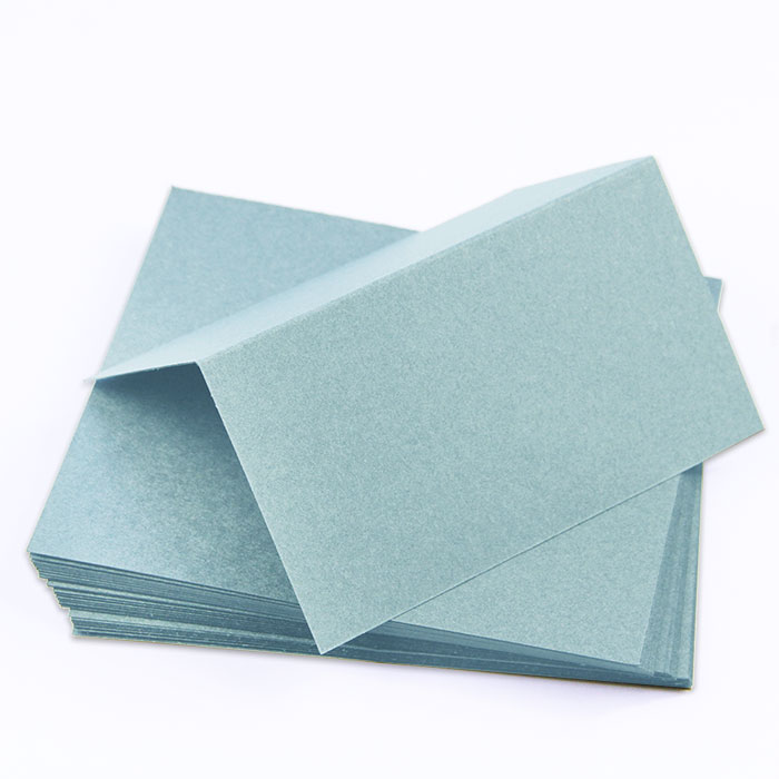 Placid Blue Folded Place Cards - Gmund Colors Matt 111C