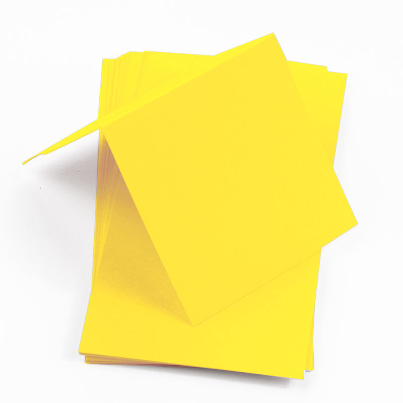 Canary Yellow Square Place Cards - Gmund Colors Matt 111C